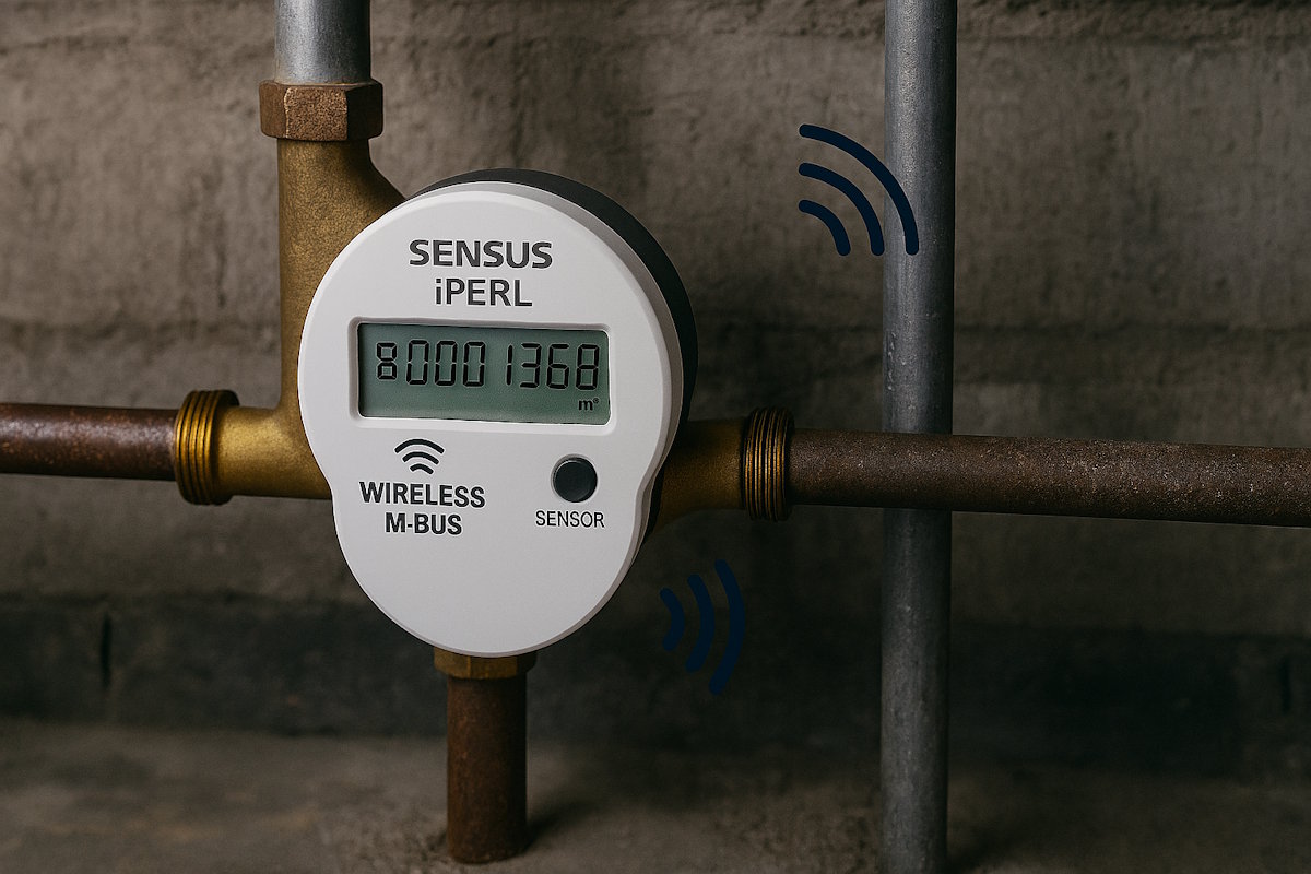 Sensus iPerl Waasser Compteur am Smart Home - Press Start to Stop