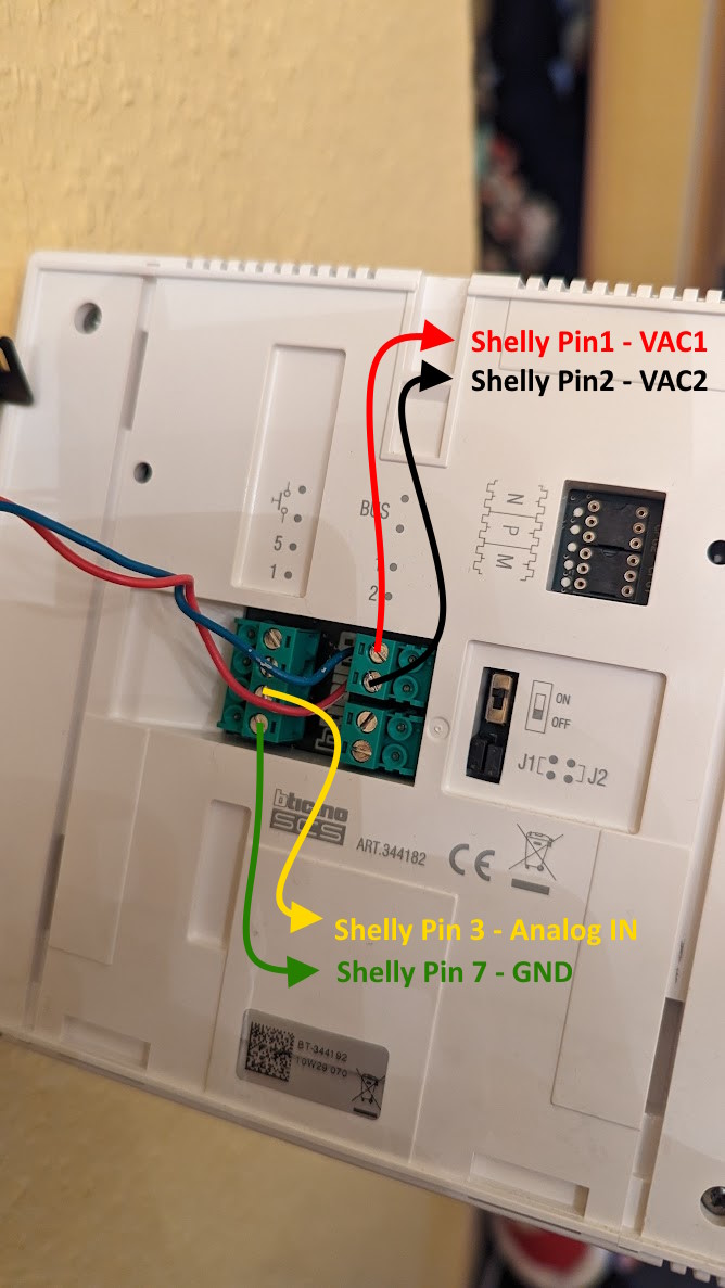 BtiCino Intercom + Shelly Uni plus = Smart Schell - Press Start to Stop